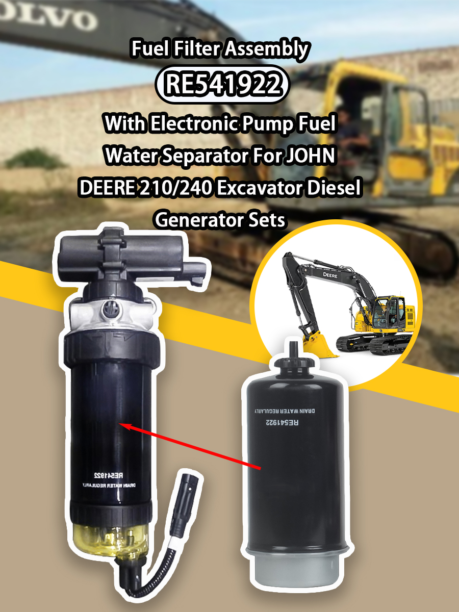 Fuel Filter Assembly RE541922 With Electronic Pump Fuel Water Separator ...